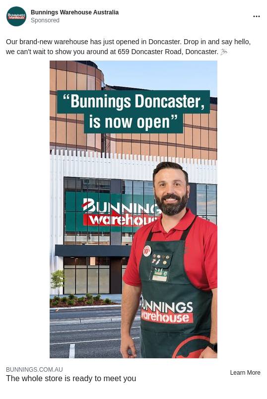 Doncaster - Bunnings Australia Ad - Bigdatr