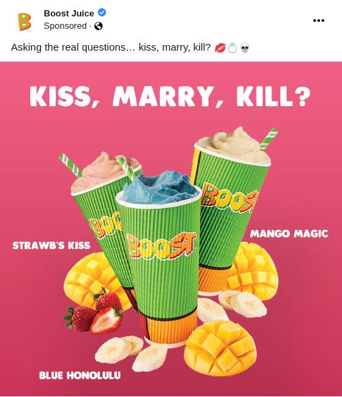 Boost Juice Ad - Bigdatr